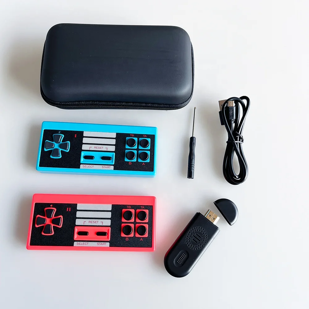 8 Bit HD Mini Game Stick - 1000 Retro Games Wireless Controller