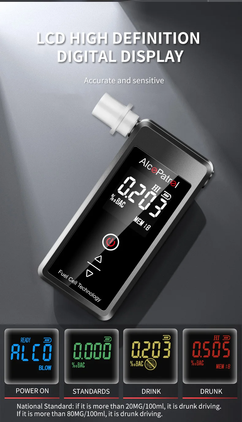 011-2 Personal Self Test Breath Alcohol Tester - Alcopatrol