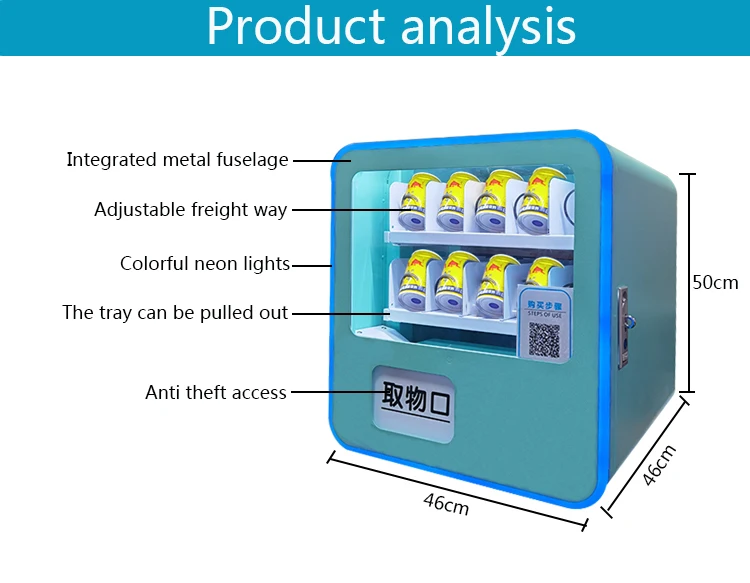 Customized Mini Snack Vending Machines Small 10-way Desktop Vending ...