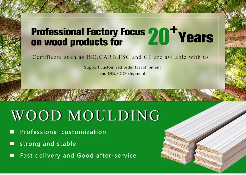 Modern White Primed Mdf Baseboard Solid Wood Baseboard Moulding For ...