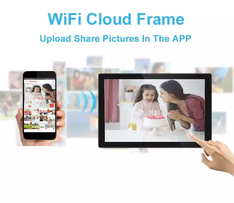 New Smart WiFi Photo Frame 1280*800 Digital Cloud Picture Frame 32G ...