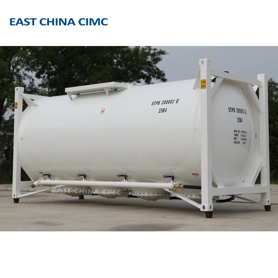 20ft 40ft ISO Cement Container Tanker Carbon Steel 40CBM Container Tank ...