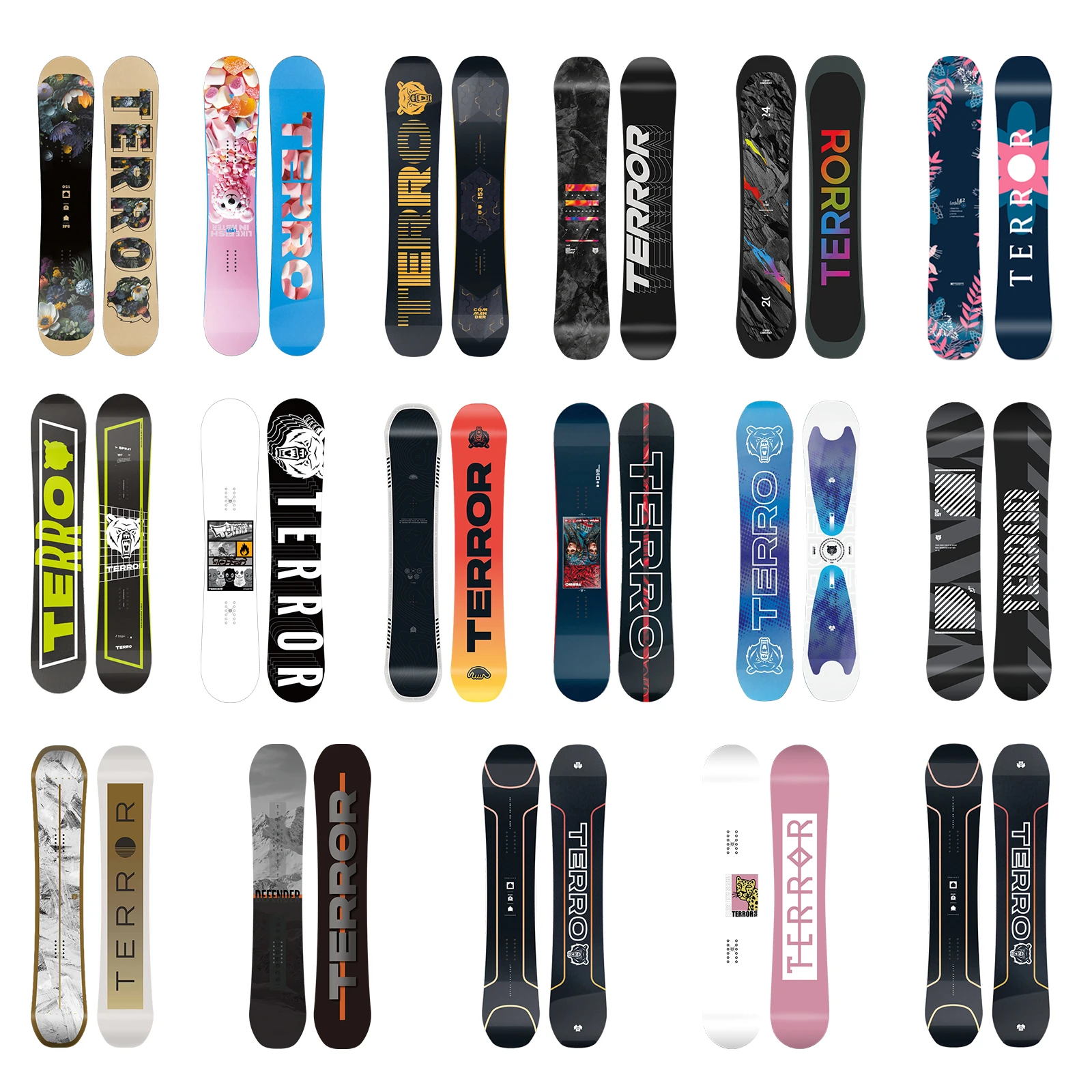 TERROR Carbon Fiber Snowboard - All-Mountain Freestyle Ski Equipment ...