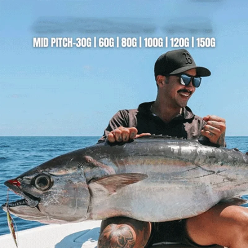 60g 80g 120g 180g Saltwater Lures Assist Hook Peche Head With Spinner ...