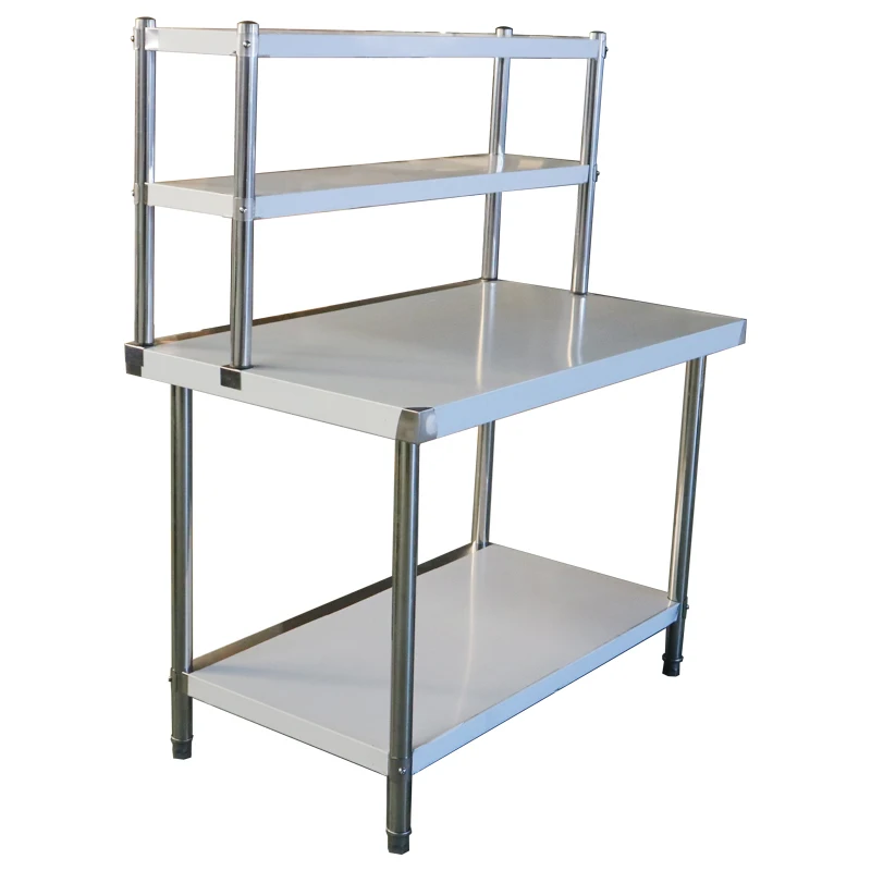 Commercial Kitchen Double Layers Working Table/commercial Food Prepare ...