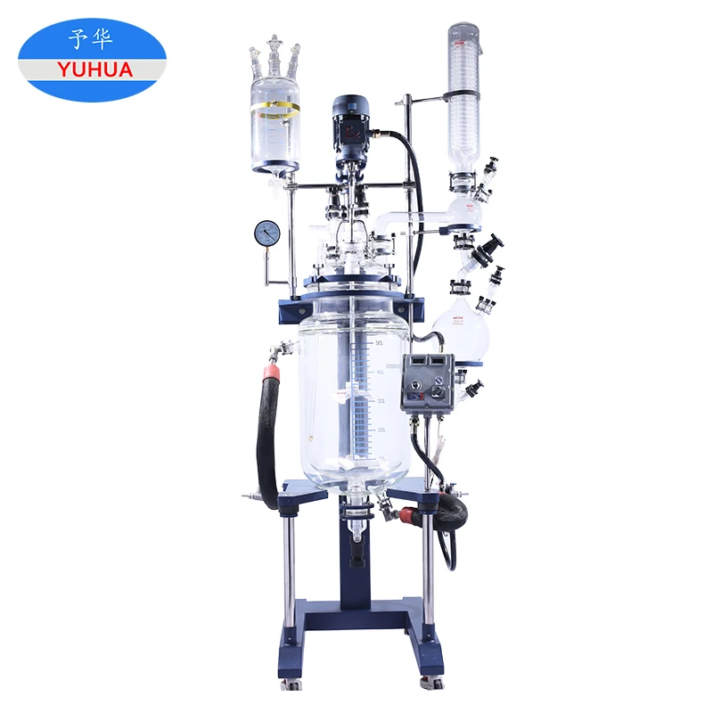 Yuhua Chemical Bioreactor Hydrolysis Double Glass Reactor 20 L 50l ...