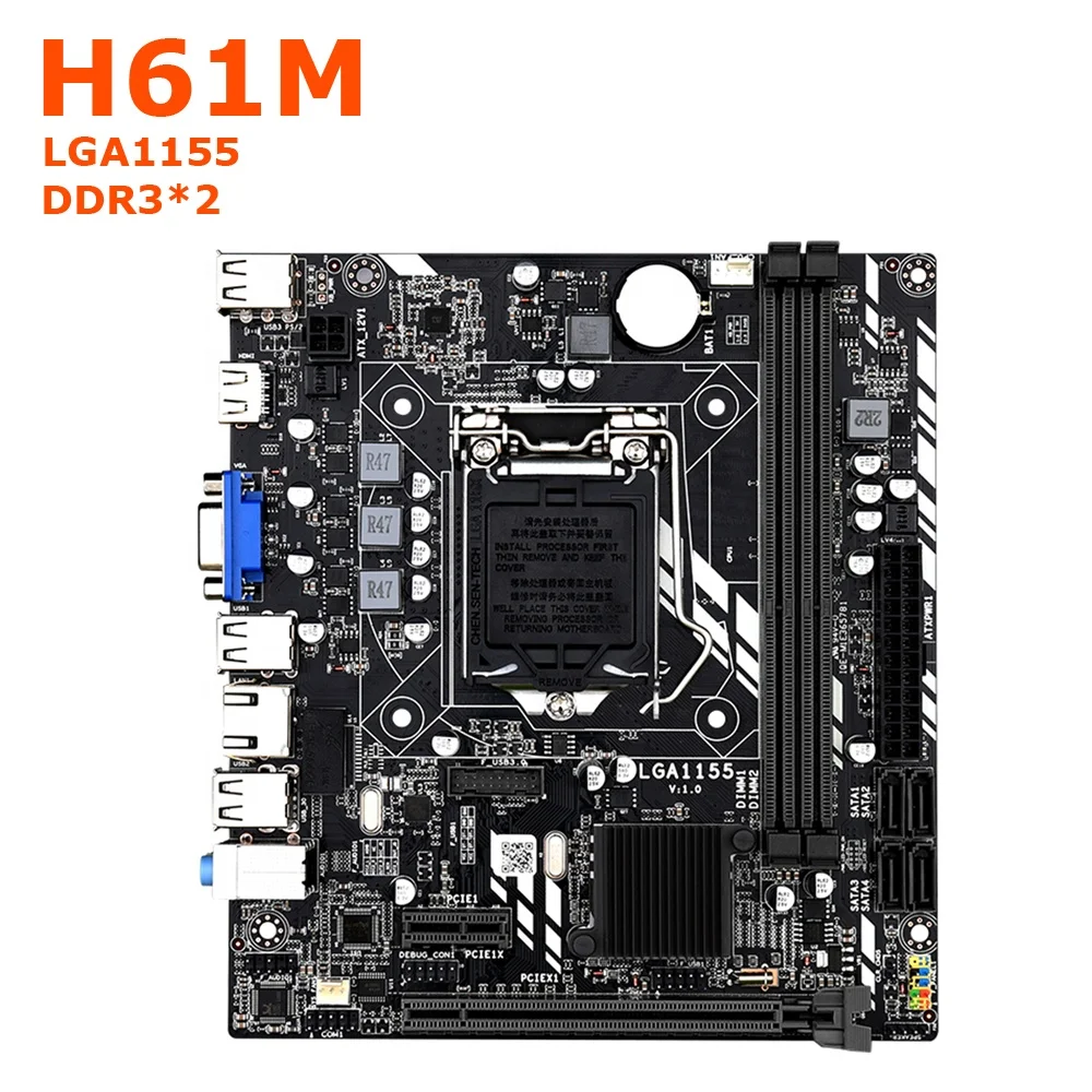 H61 Motherboard LGA 1155 DDR3 Memory 16GB M-ATX H61M Desktop Mainboard ...