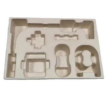 Bagasse Pulp Molded Tray Recyclable Pulp Inner Packaging Custom ...