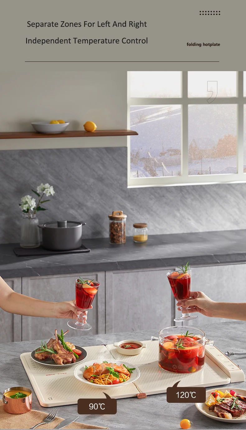 Smart Household Foldable Ultra-thin Food Display Warmer Electric ...