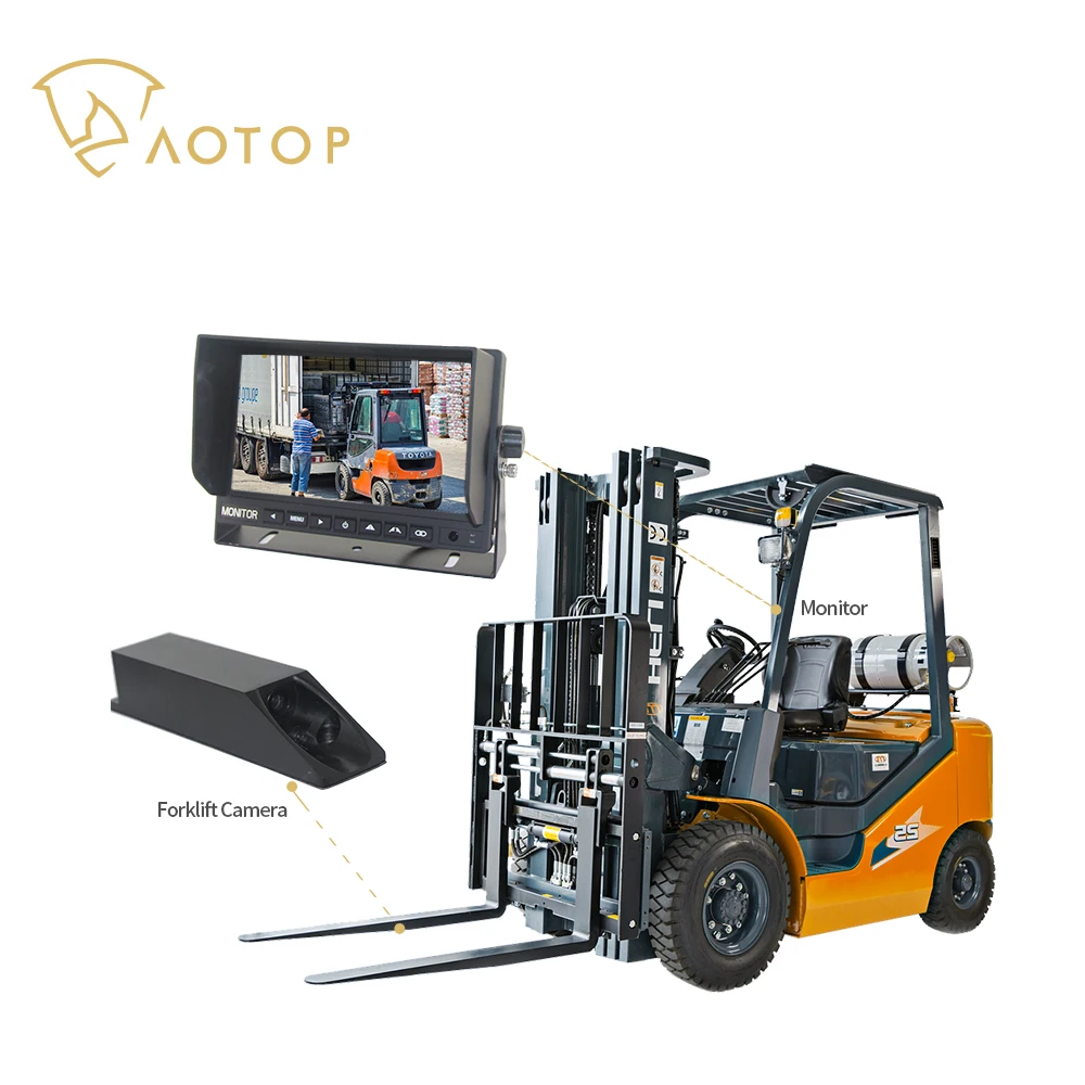 HD Forklift IR Laser Camera System Fork Magnetic Mounted Forklift ...