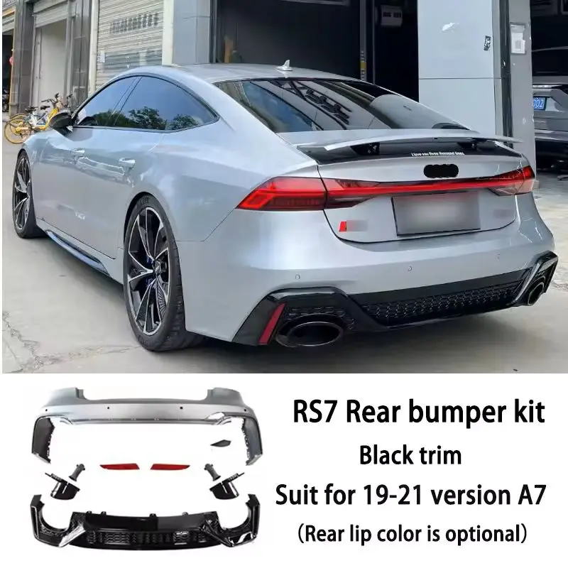 High Quality Upgrade Rs7 Rear Bumper With Diffuser For Audi A7/s7 C8 ...