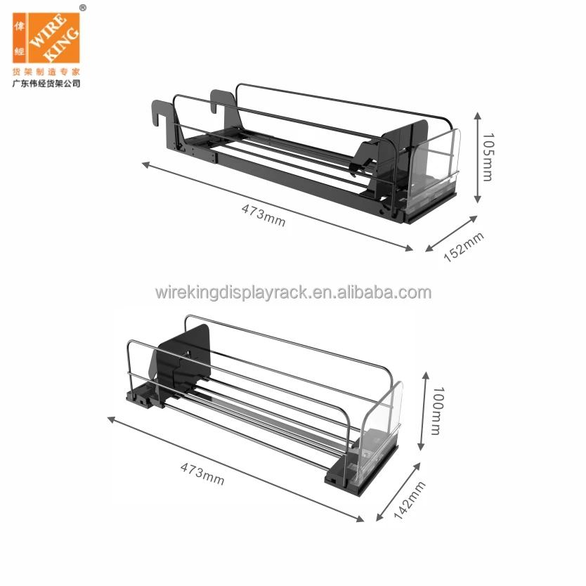 WIREKING Shelf Pusher System - Efficient Organizational Tool