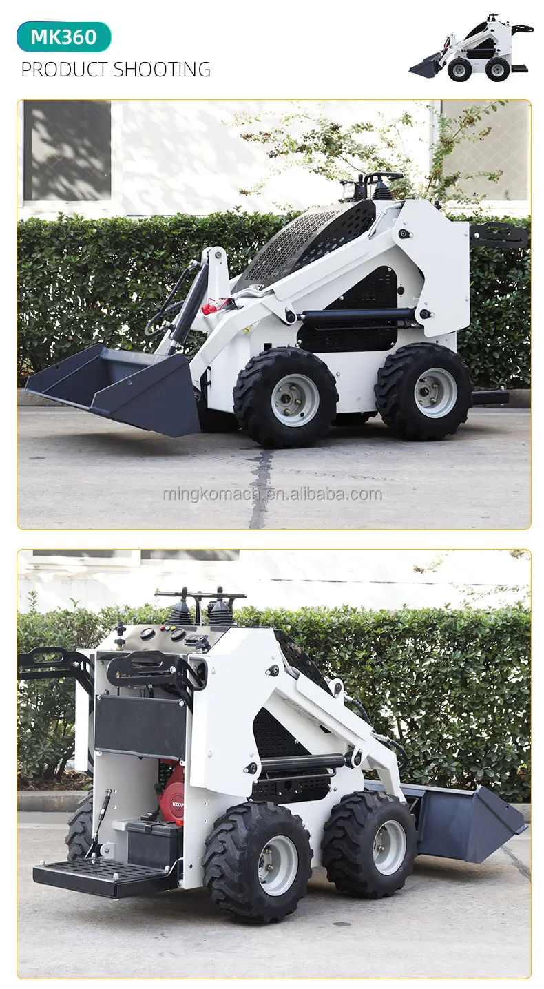 Mk360 Mini Skid Track Loader Bucket Automatic Leveling And Versatile ...