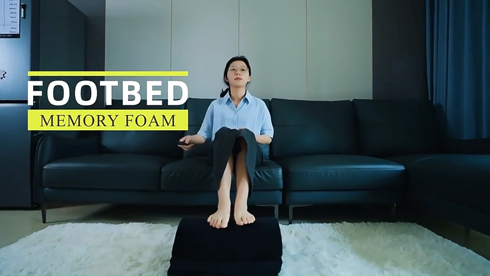 Original Logo Office Home Foot Rest Leg Pillow Under Desk Memory Foam ...