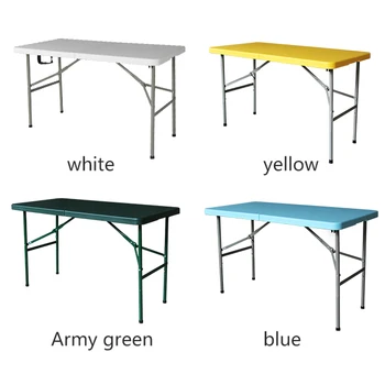 Folding Rectangular Portable Outdoor Stall Long Table Simple Plastic ...