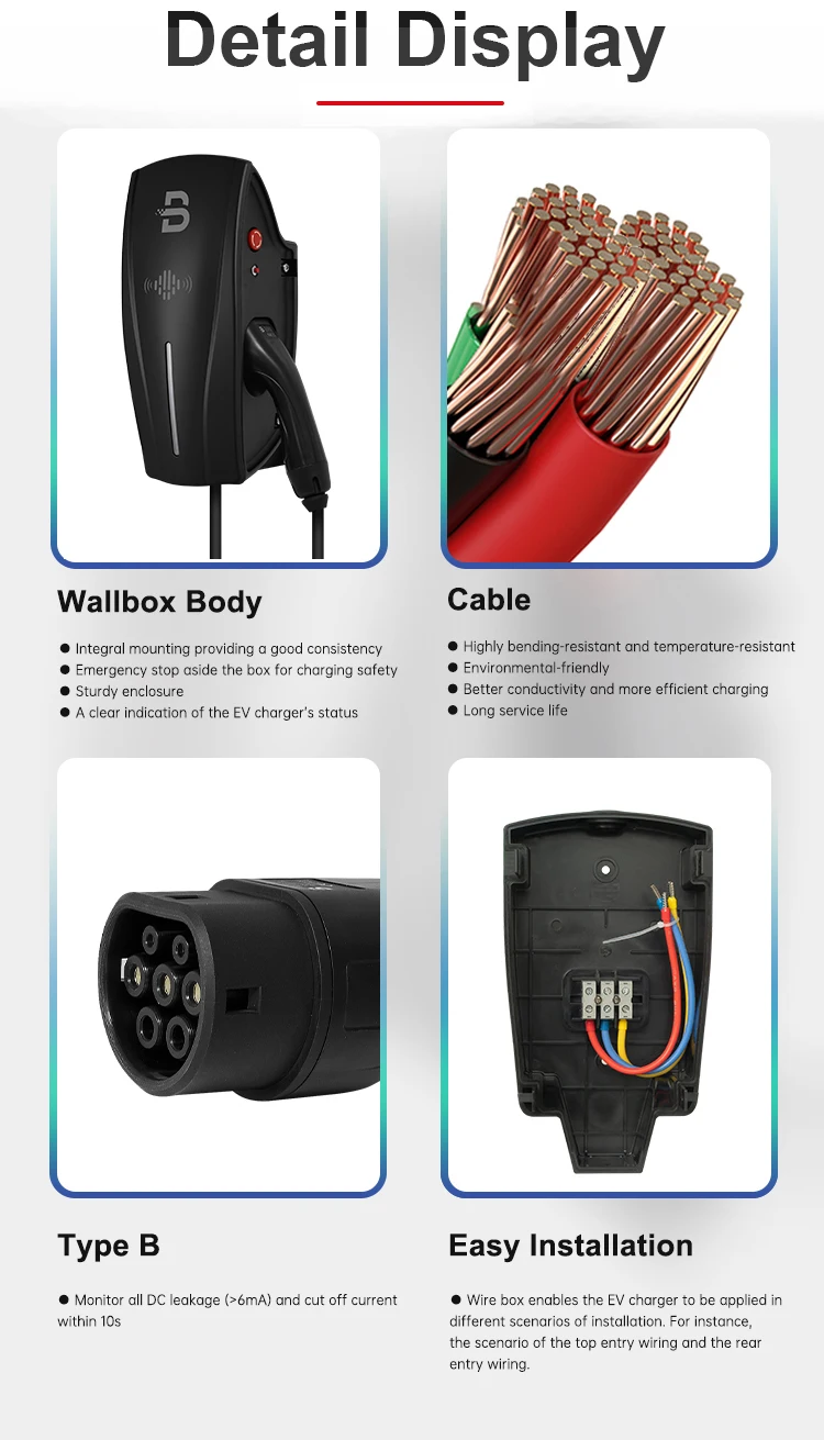 Beny Dynamic Load Balancing Ev Charger Wallbox Portable Car Ev Charger ...