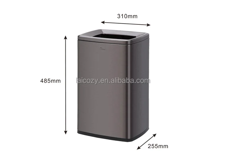 Hotel Lobby Dustbin - 20L Stainless Steel Trash Can