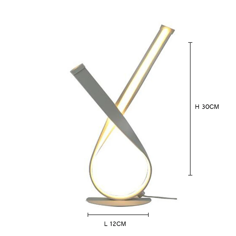 Nordic Modern Led Table Lamp Minimalist Round Desk Light For Bedroom ...