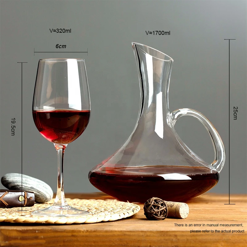 Custom Logo Gift Box Set Mouth Blown Luxury Glass Wine Decanter Cups ...