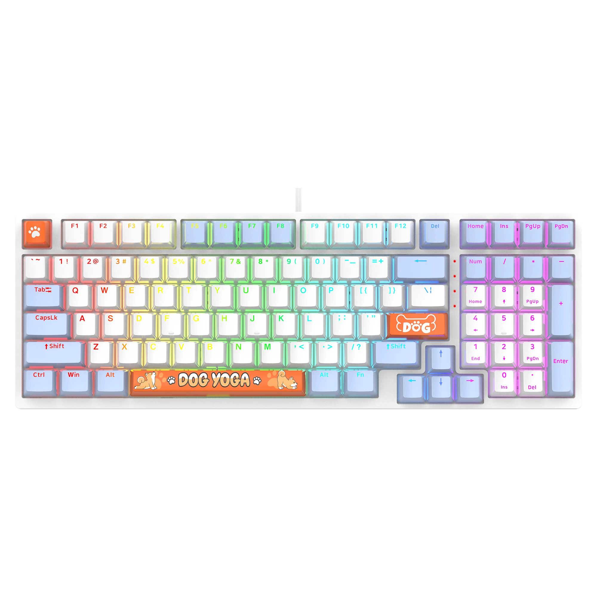 SAMA Triple Keycaps Wired Mechanical PC Gaming Keyboard 98-key Layout ...