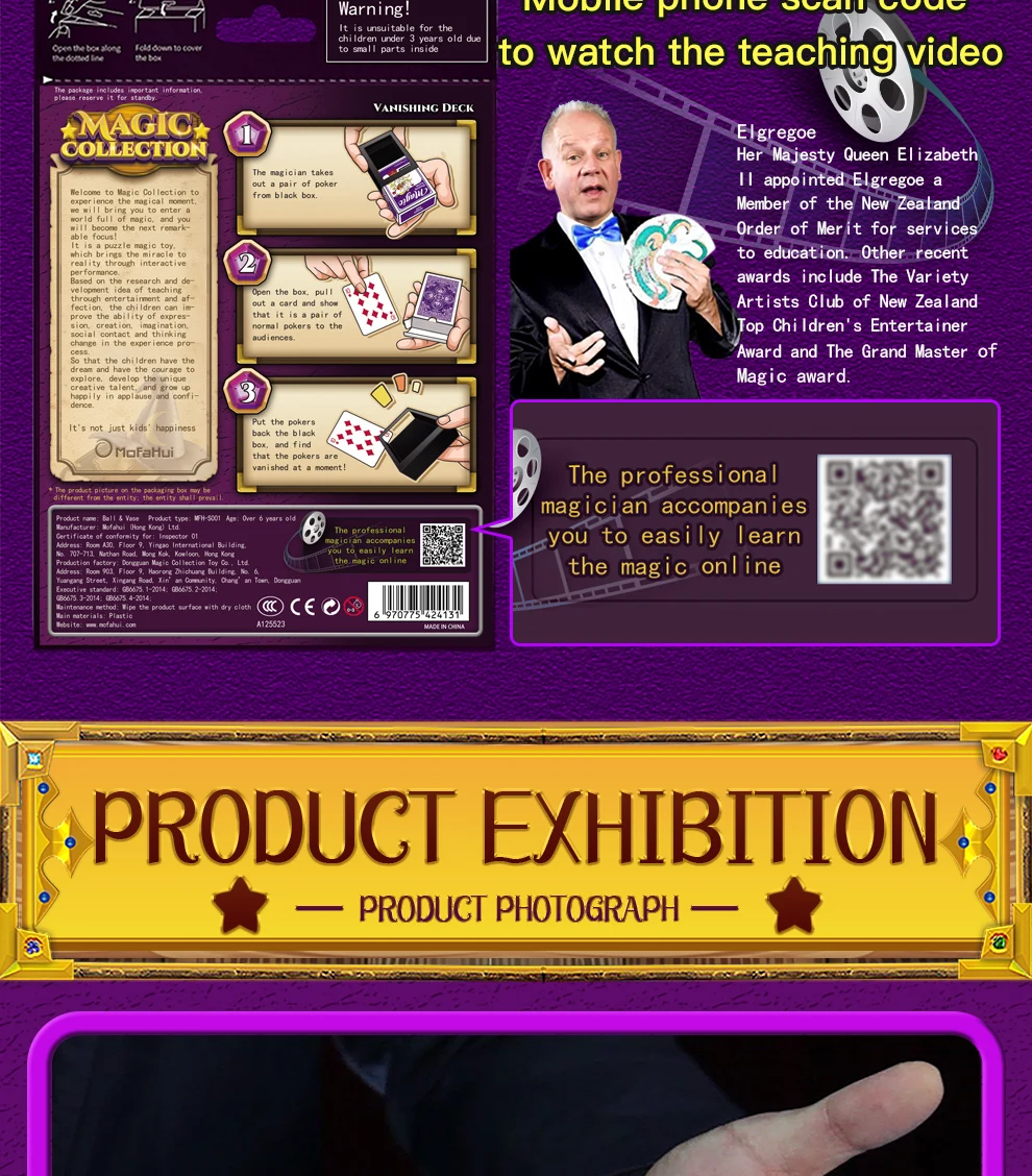 Illusion Close Up Gimmick Props Vanishing Disappearing Card Disposable ...