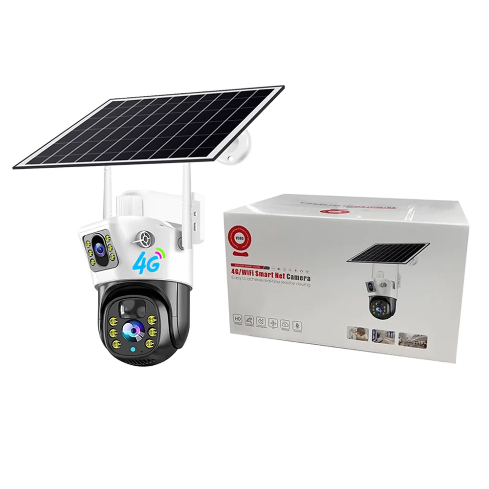V380 Dual Len 4mp Solar Battery Powered Camera Vcs03-4g Cctv Lte Sim ...