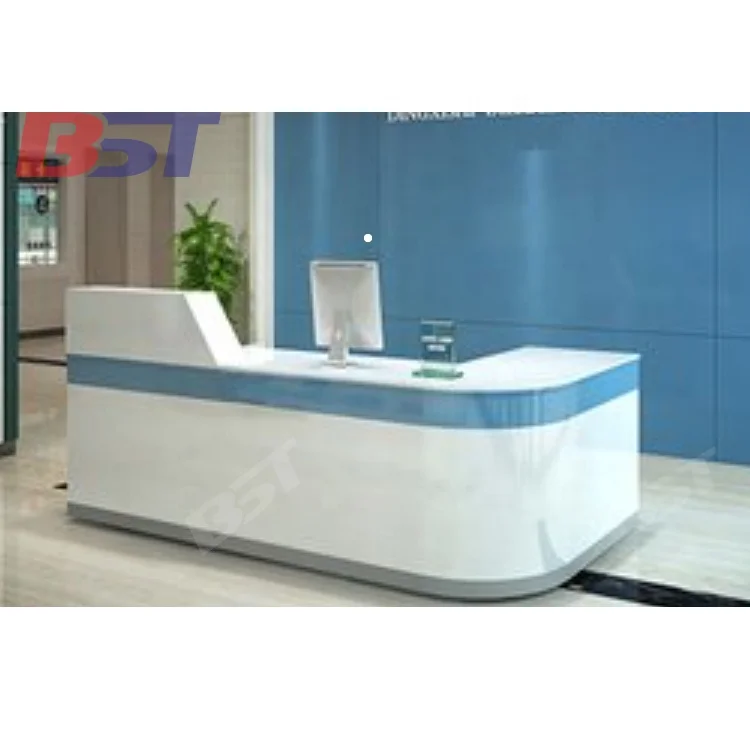 Hospital pink Reception Table Front Desk Nurse Guidance Station Tables ...