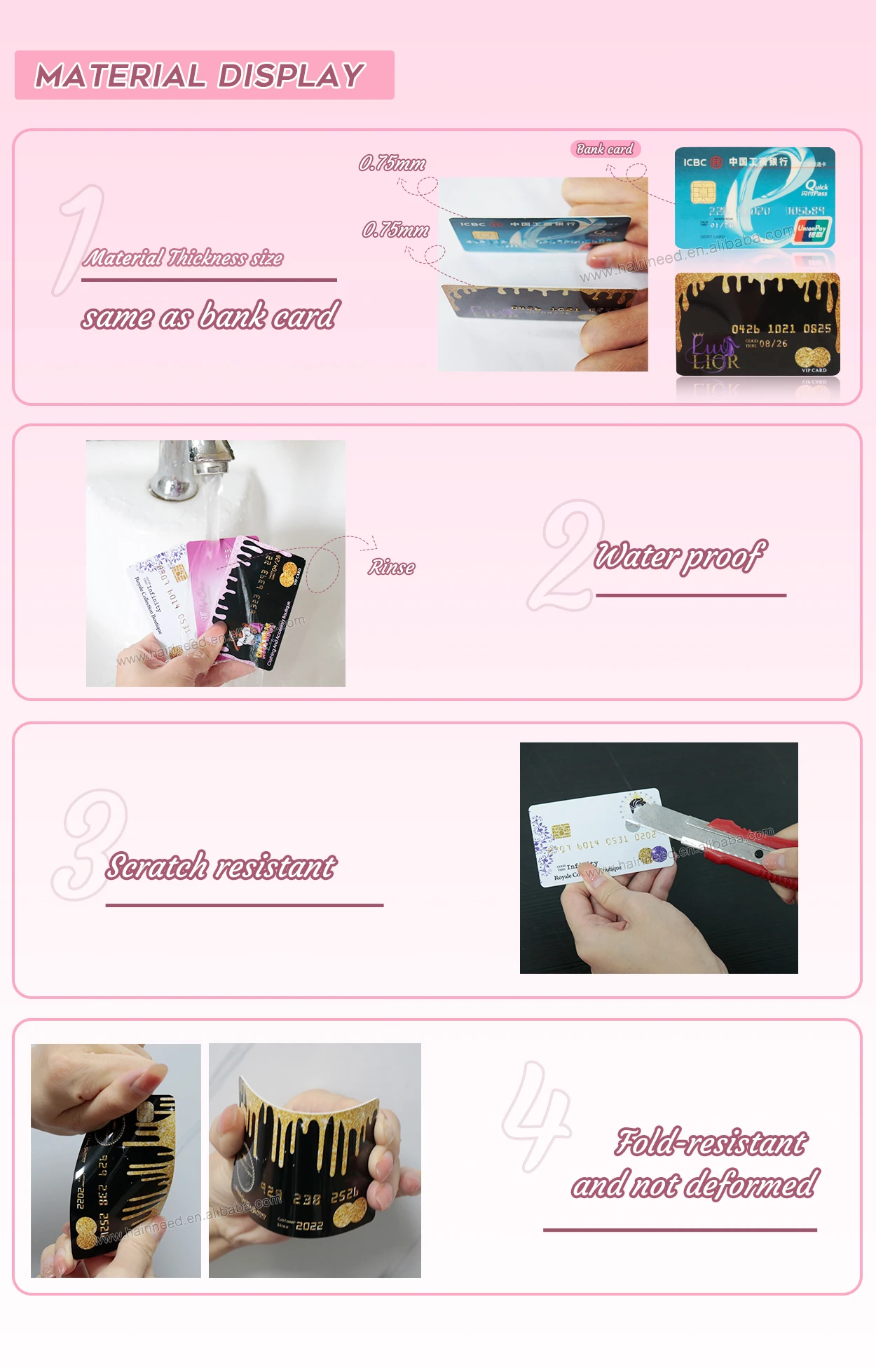 Custom Credit Card Size Business Card with Embossed Number Overlay for ...