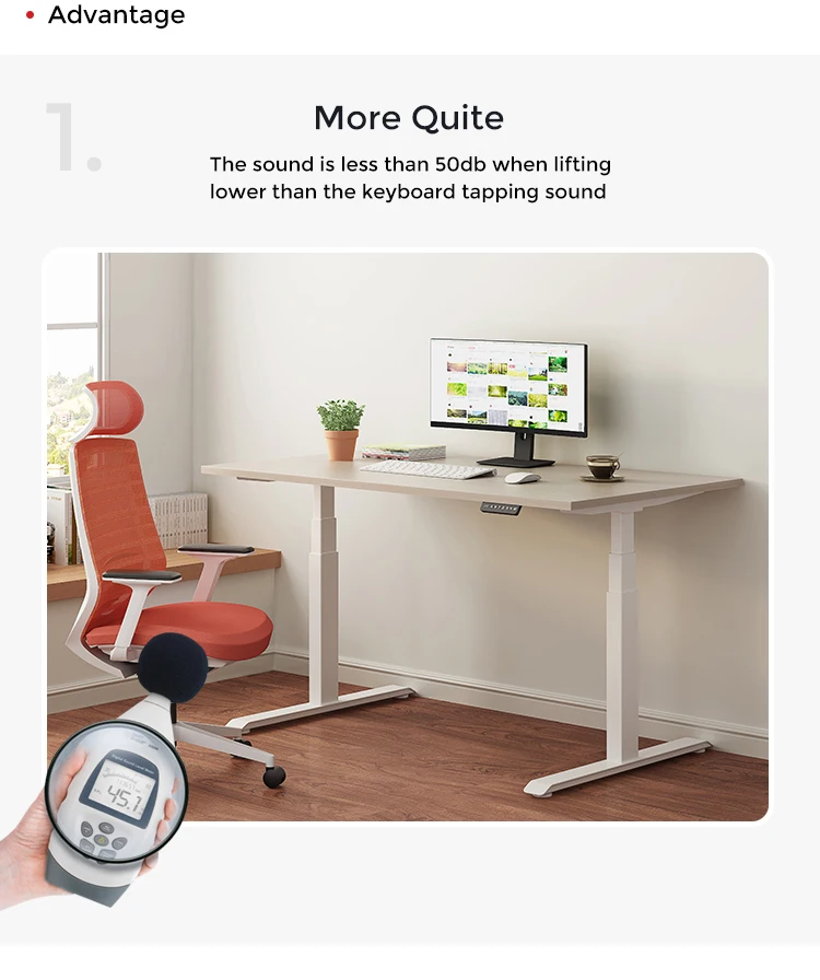 Dual Motor Height Adjustable Sitting Standing up Lifting Desk Frame ...
