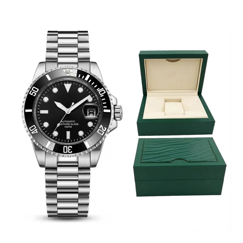 Men's Basic Waterproof Moissanite Watch with Band and Diamond Fashion ...