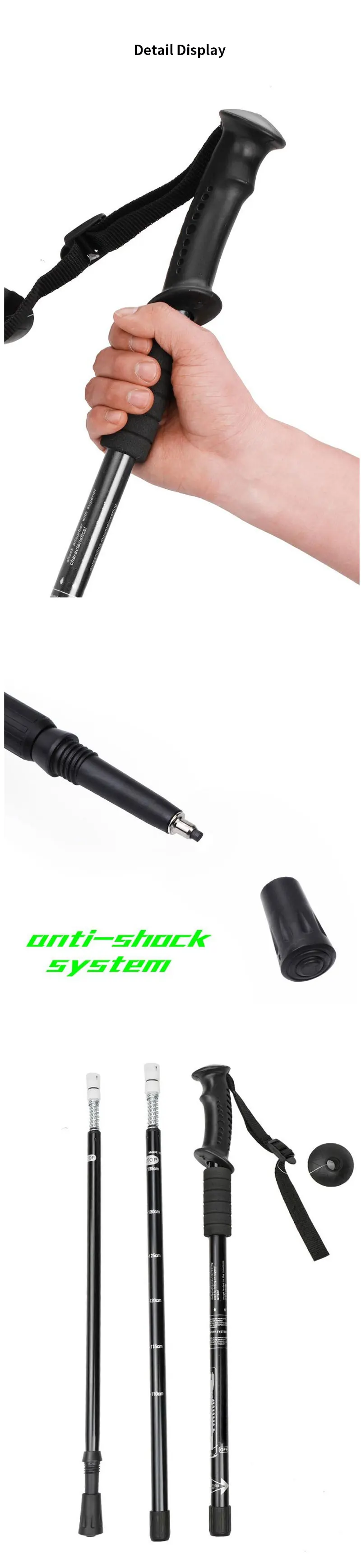 Outdoor Travel Hiking Pole Set Ultralight Three Straight Handle ...