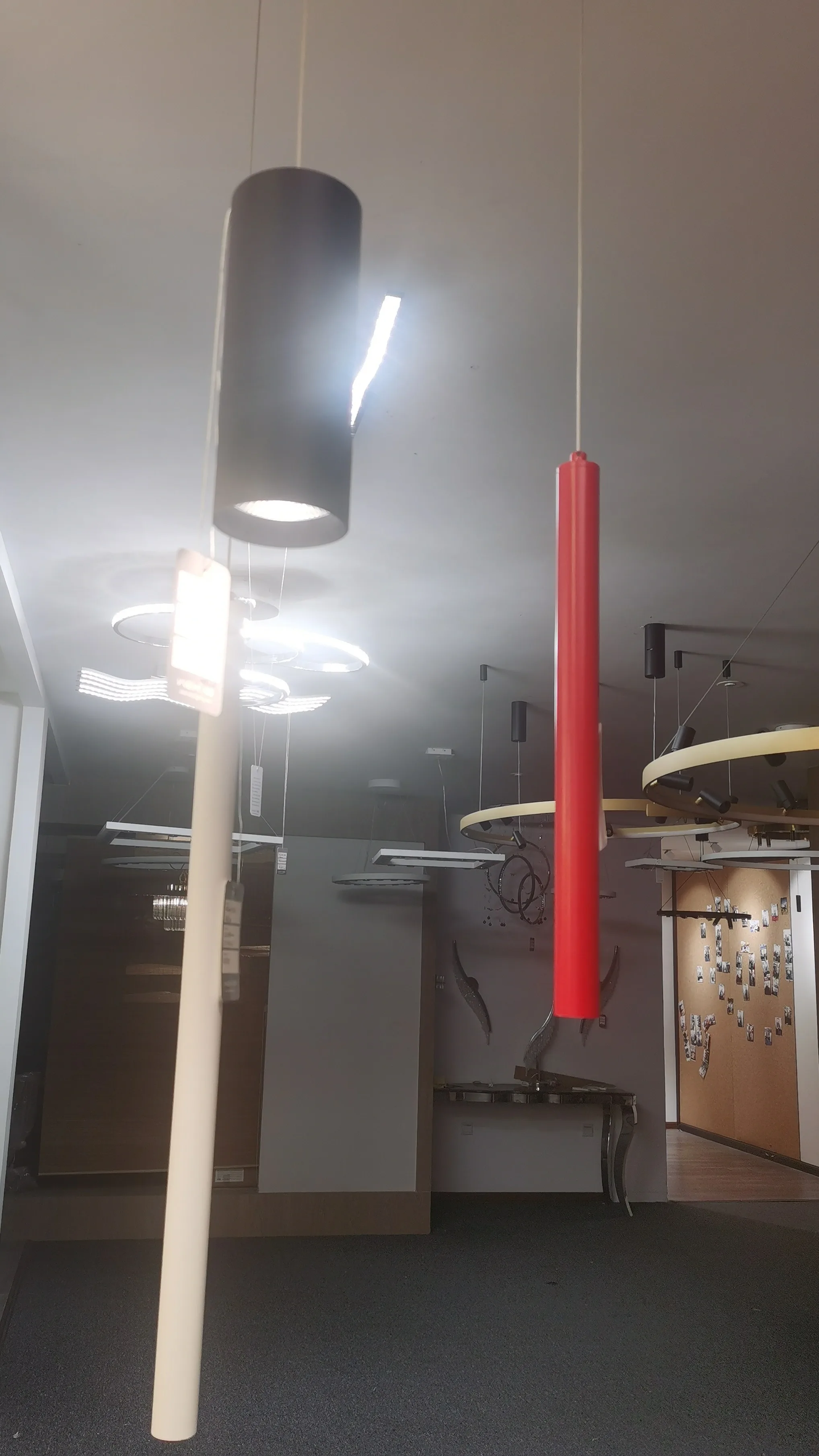 Home Living Room Gold Black Simple Pipe Long Tube Background Modern Led ...