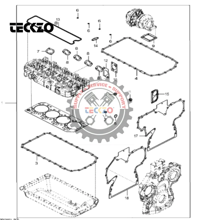 Engine replacement/alternative Oil Pump RE543187 Fit for John Deere ...