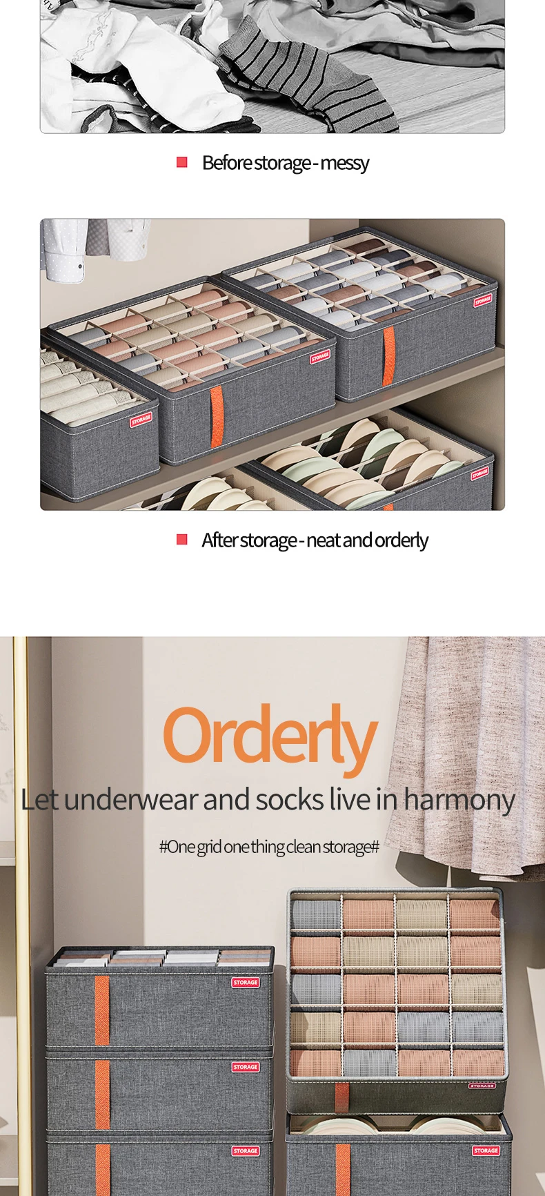 Efficient Wardrobe Organization with Han Feizi Storage Bins