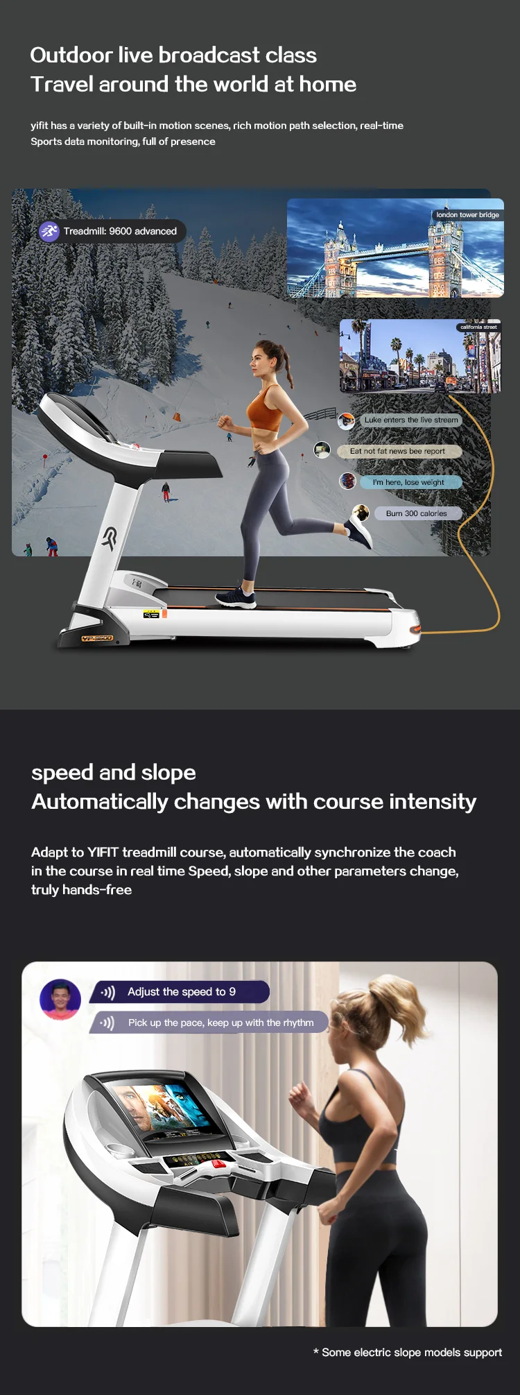 YPOO Treadmill - Multifunction Home Fitness Running Machine