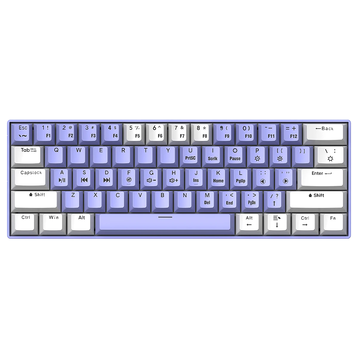 Custom LOGO Layout Mini Gaming Mechanical Keyboard 61 Keys RGB Type-C ...