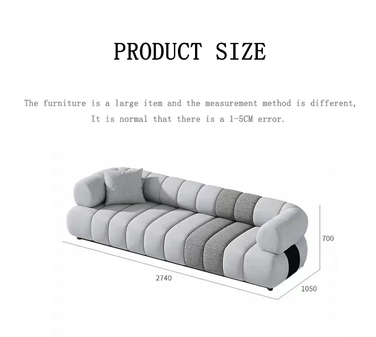 Modern Simple L Shape Sofa Set - Italian Style Beige White