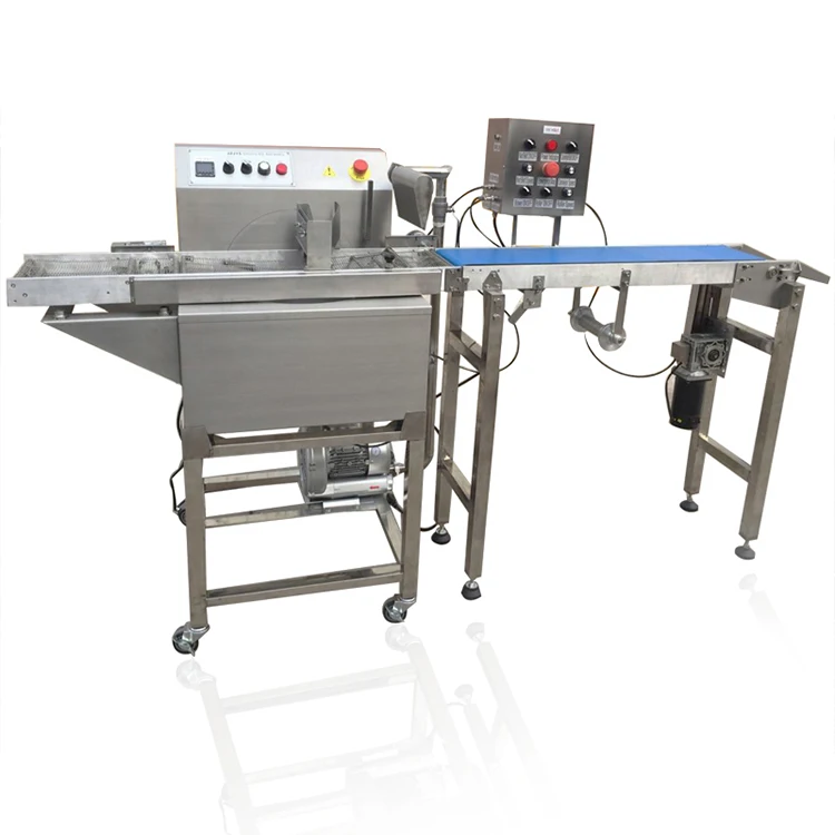 Automatic Chocolate Enrobing Line Wafer Chocolate Machine Tempering ...