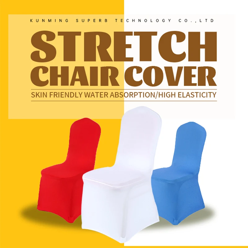 Spandex Wedding Chair Covers Stretch Elastic Chair Slipcovers For ...