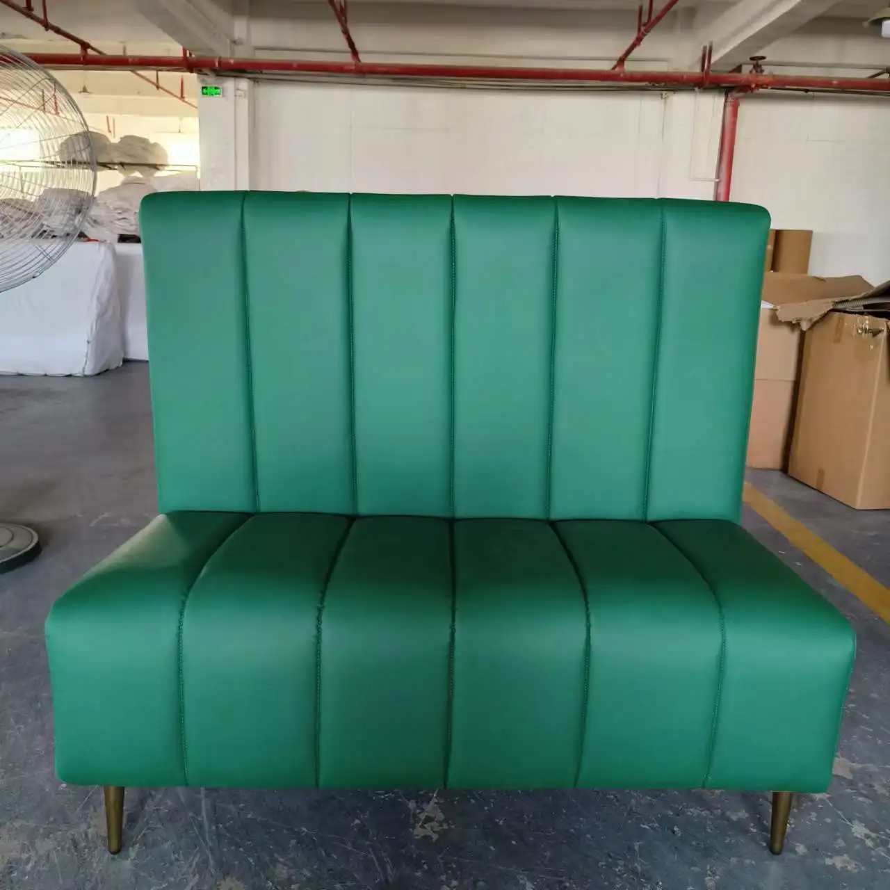 Modern Restaurant Furniture Velvet Green Booth Seats Cafeteria Sofa ...