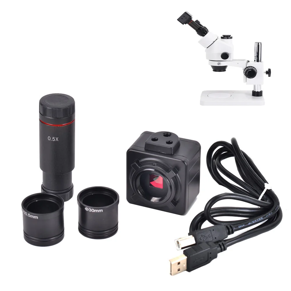 HD 5MP USB CMOS Binocular Stereo Microscope Camera