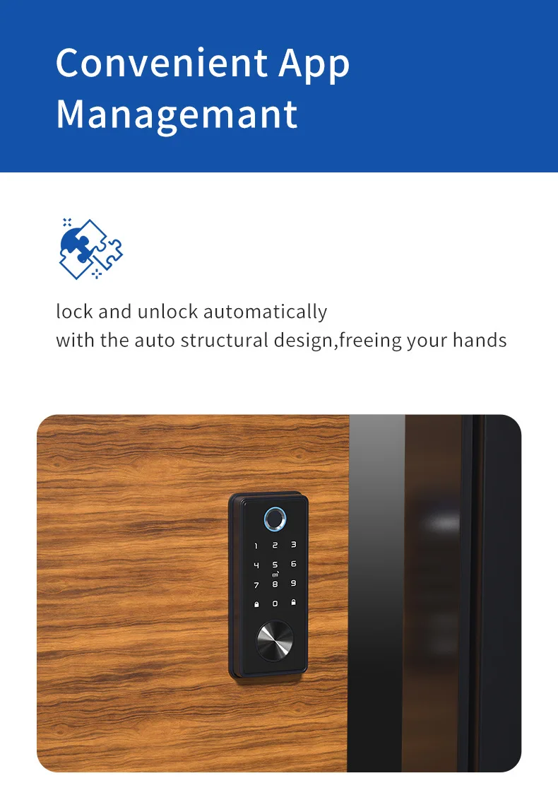 Smart Deadbolt Door Lock Biometric Fingerprint Home Hotel Digital Door ...