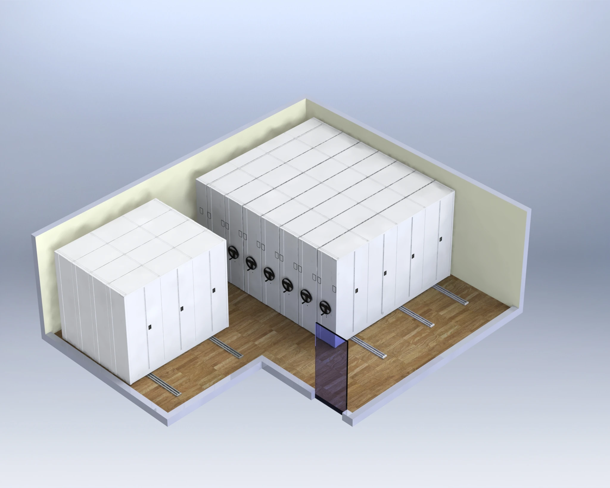 Mobile Compactor Storage System Archive Filing Cabinet Mechanical High ...