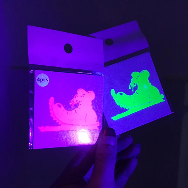 Custom Printed Fluorescent Luminous Neon Glowing UV Ink Tattoo| Alibaba.com