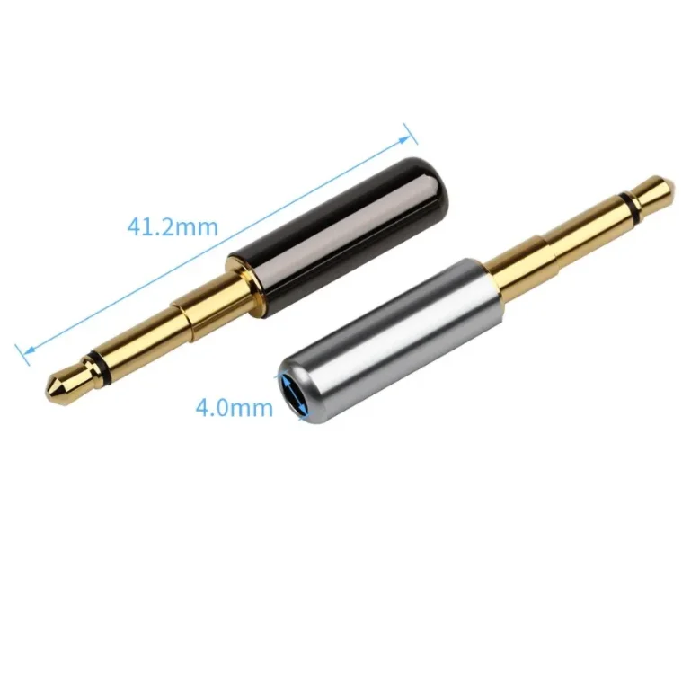 Long 3.5mm 2 Poles Earphone Plug Bright Metal Shell Audio Jack Wire ...