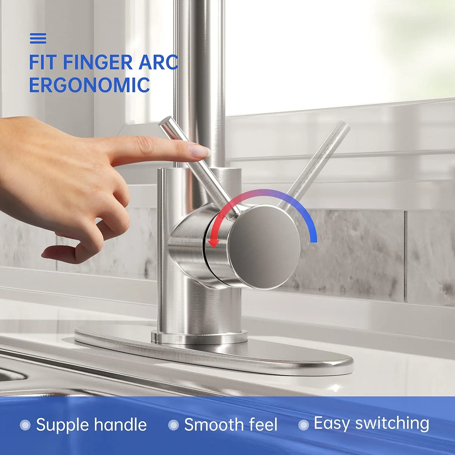 Black Gold Stainless Steel Kitchen Faucet Single Handle Commercial ...