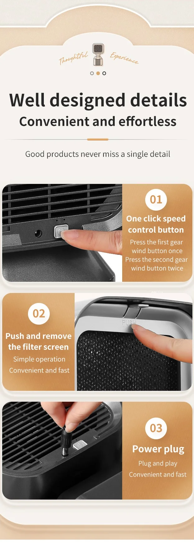 Feibi Haotaitai Table Top Exhaust Fan - Modern Kitchen Hood