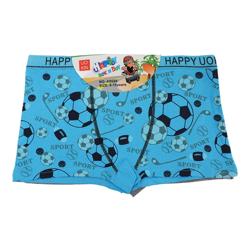 Uokin Cartoon Cotton Print Boy Boxer Briefs Shorts Soft Breathable 4-10 ...