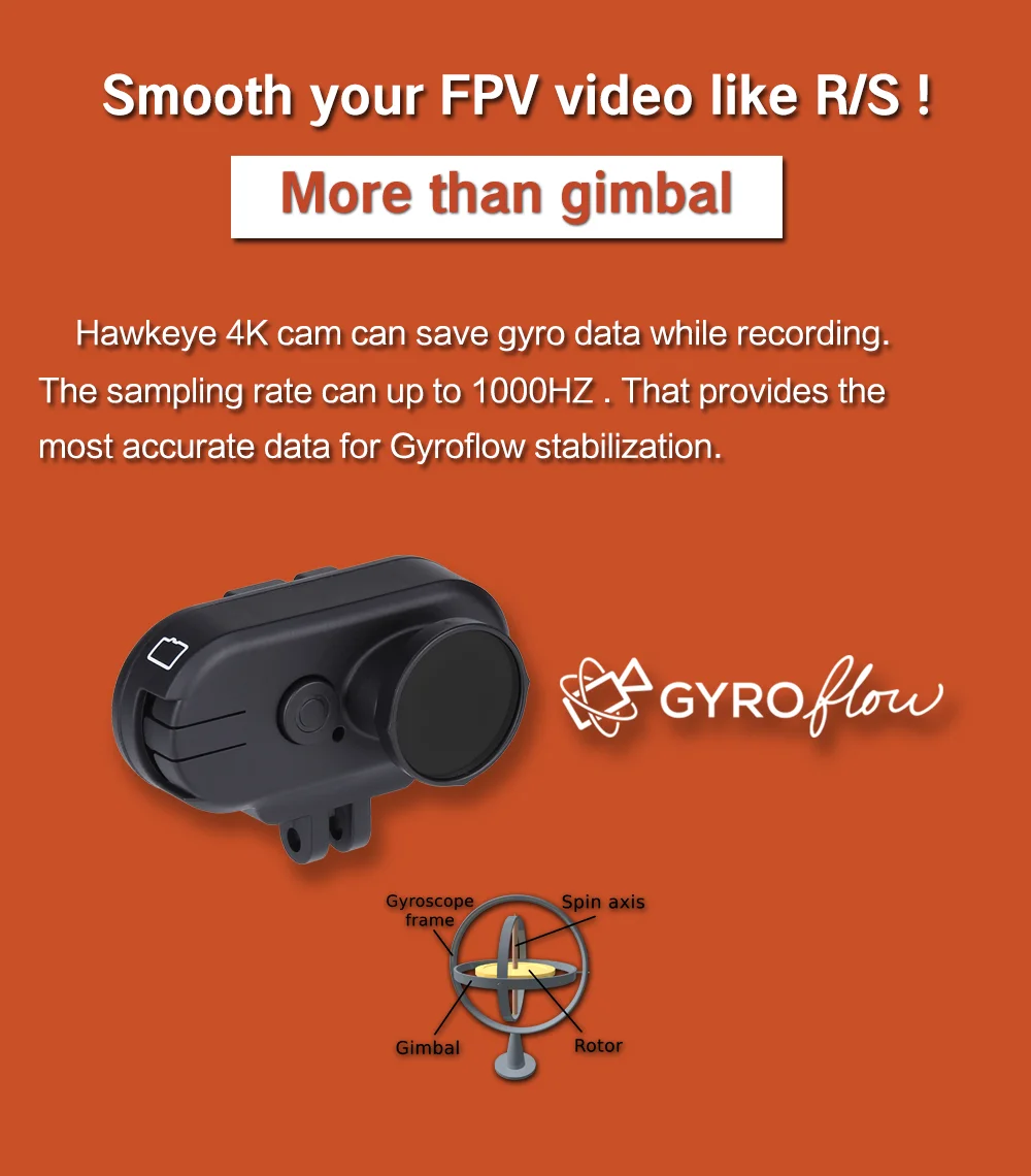 Hawkeye Thumb 4k Hd Firefly Spliter Fpv Camera 5-23v Fov 170 Degree ...