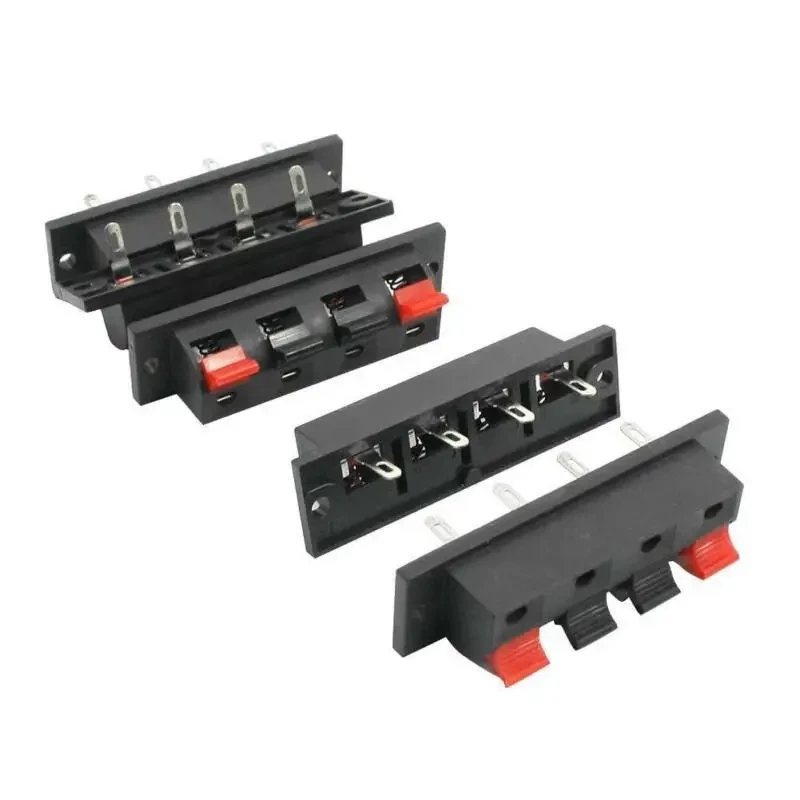4 Positions Connector Terminal Push in Jack Spring Load Design Audio ...